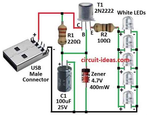 Simple USB Reading Lamp Circuit Circuit Ideas For You Simple USB Reading Lamp Circuit Circuit Ideas For You