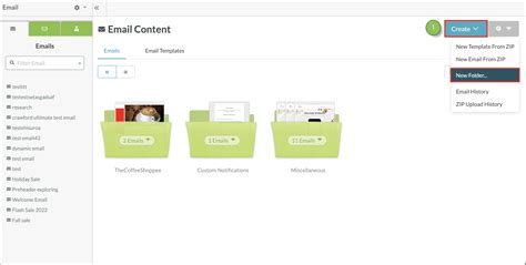Creating Email Folders