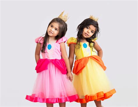 Princess Daisy Costume Girls Super Mario Costume Princess Etsy
