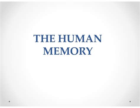 Memory And Learning Psychology And Associations Ppt