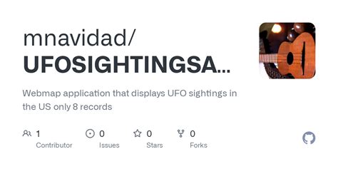 github mnavidad ufosightingsapp webmap application that displays ufo sightings in the us only
