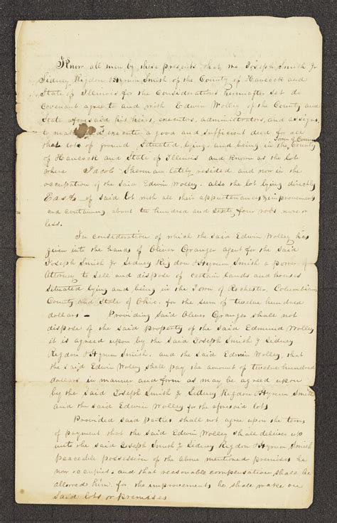 Agreement With Edwin Woolley 27 April 1840 Page 1