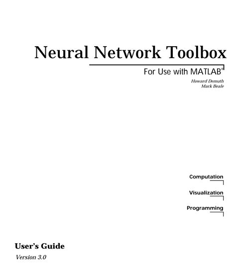 Neural Network Toolbox Matlab Pdf Computing Technology And Computing