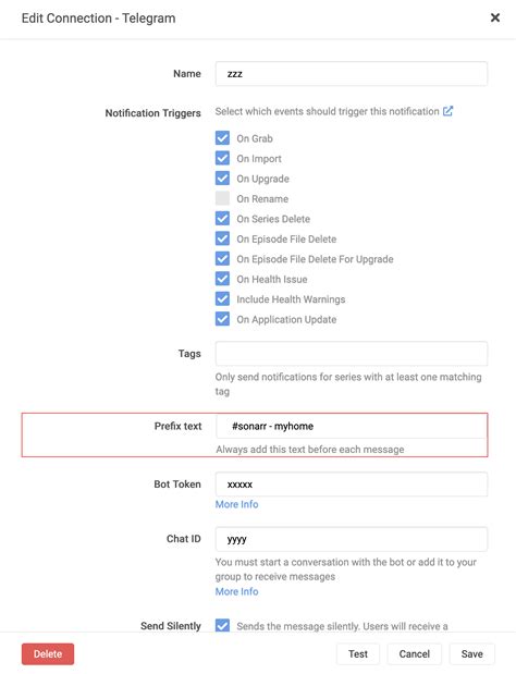 Telegram Add Custom Prefix Or Sonar Instance Name · Issue 5210