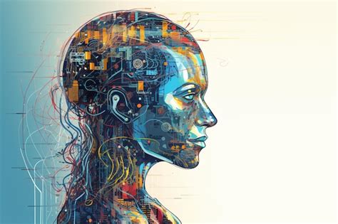 Generative Ai로 만든 고급 인공 지능 로봇 프리미엄 사진