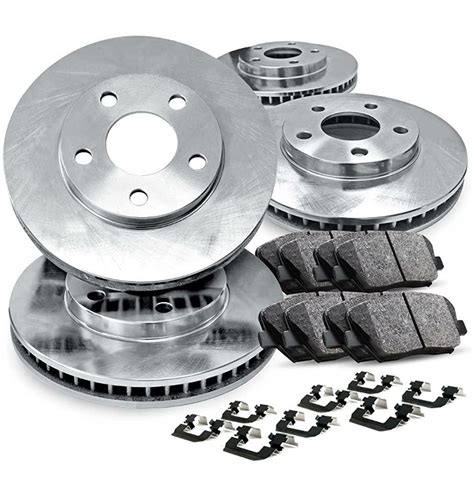 2003 닷지 램 1500 밴 프론트 리어 R1 컨셉 Eline 플레인 브레이크 로터 키트 세라믹 패드 핫템 티몬