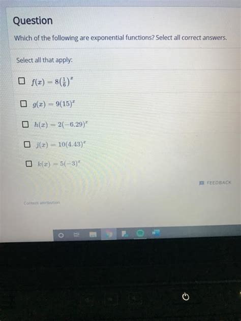 Solved Question Which Of The Following Are Exponential
