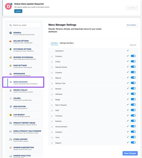 how to redesign vendor dashboard of dokan