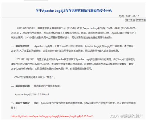 Apache Log4j 史诗级漏洞、补救方法apache Log4j Obsolete Version Csdn博客