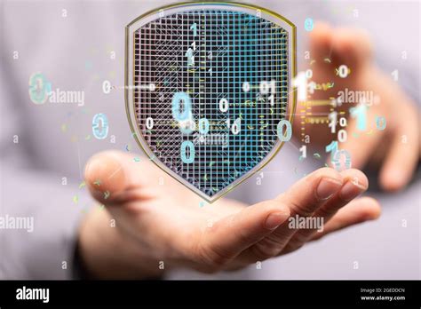 Security Shield Concept Data Protection Shield With Dots And Lines