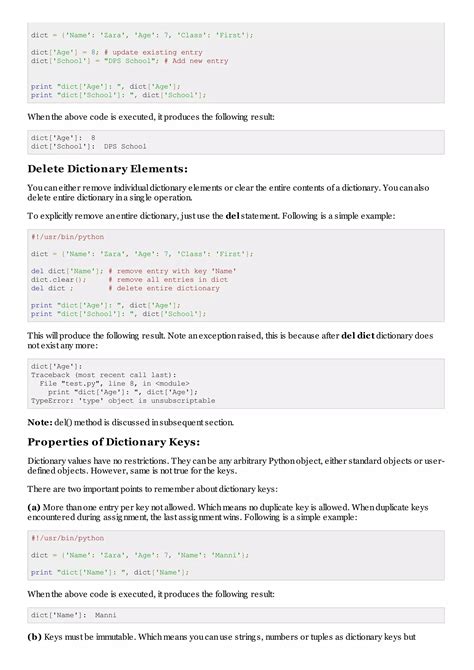 Python Dictionary Pdf