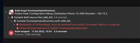 Could Not Build Objective C Module Purchaseshybridcommon · Issue 342 · Revenuecatreact