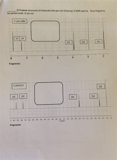 solved 9 propose structures of molecules that give the