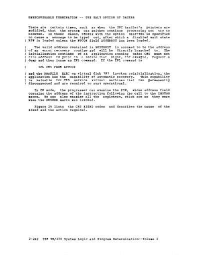 IBM Virtual Machine Facility System Logic And Problem