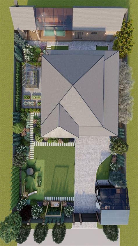 Ландшафтный дизайн участка в Краснодаре 6соток Планы садового дизайна Ландшафтные планы