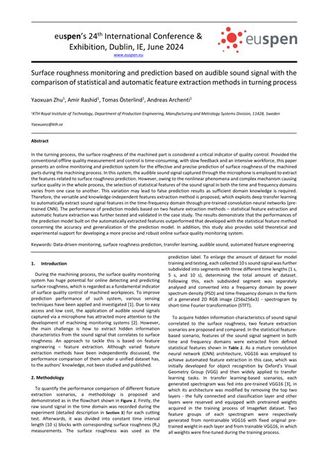 Pdf Surface Roughness Monitoring And Prediction Based On Audible Sound Signal With The