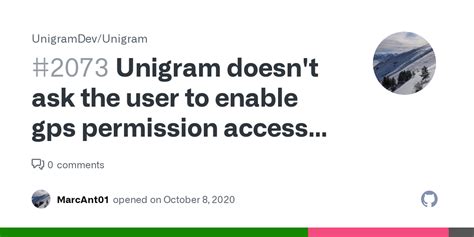 Unigram Doesnt Ask The User To Enable Gps Permission Access When