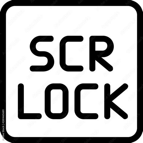 Scroll Lock Key Function On Computer Keyboard Layout Stock Vector Adobe Stock