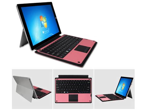 Ultra Slim Metal Bluetooth Keyboard For Microsoft Surface Pro3 Pro4 With Touchpad Pink