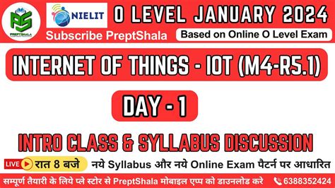 Day 1 Iot Syllabus Discussion Iot For O Level Internet Of