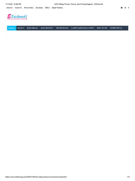 8 Pin Relay Pinout Circuit And Wiring Diagram Pdf Relay Switch