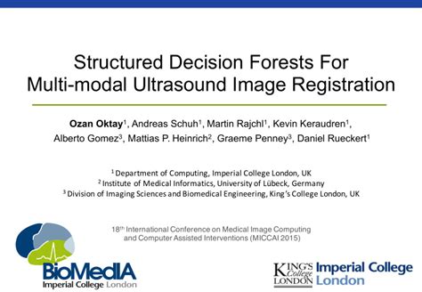 Ppt Structured Decision Forests For Multi Modal Ultrasound Image Powerpoint Presentation