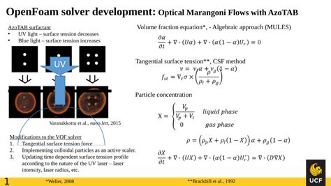 PDF Some Of The Solver Development Work In OpenFoam Optical Marangoni Flows With AzoTAB