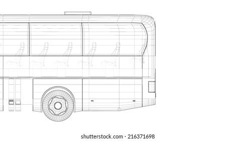 Bus Autobus Model Body Structure Wire Stock Illustration 216371698 Shutterstock