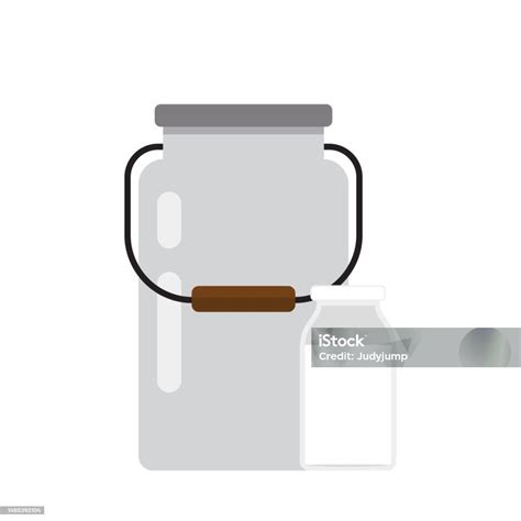 Bottle Milk Vector Bottle Milk Cartoon Vector Stock Illustration