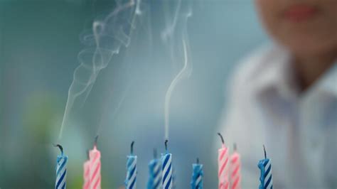 Premium Photo Birthday Candles Smoke Rising In Slow Motion End Of