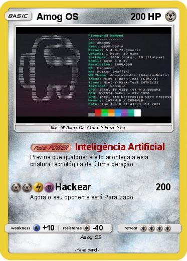 Pokémon Amog Os Inteligência Artificial My Pokemon Card