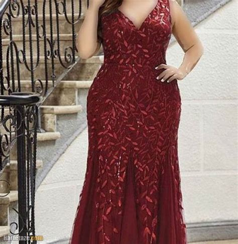 لباس مجلسی جدید خانم های چاق و تپل بلند و کوتاه سایز بزرگ 1402