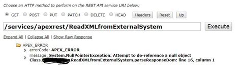 Integration XML System NullPointerException Attempt To De Reference A Null Object