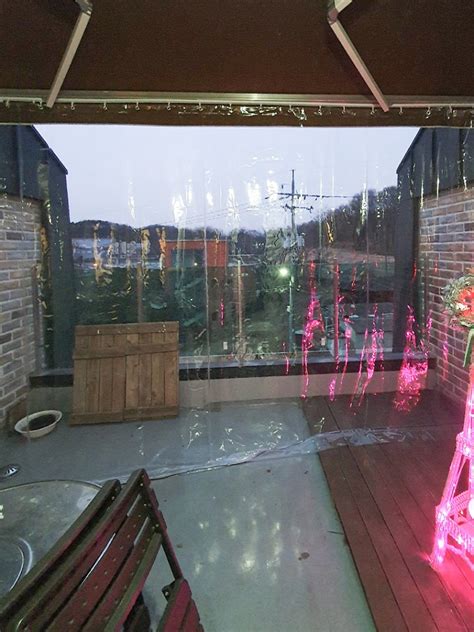 테라스 어닝 방풍 방한 우레탄 비닐커튼 설치 한파도 두렵지 않아요