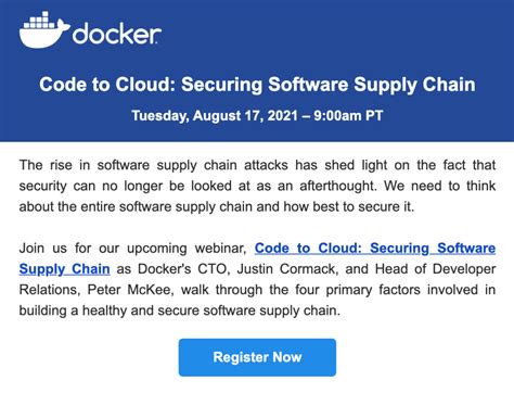 Building A Healthy And Secure Software Supply Chain Docker