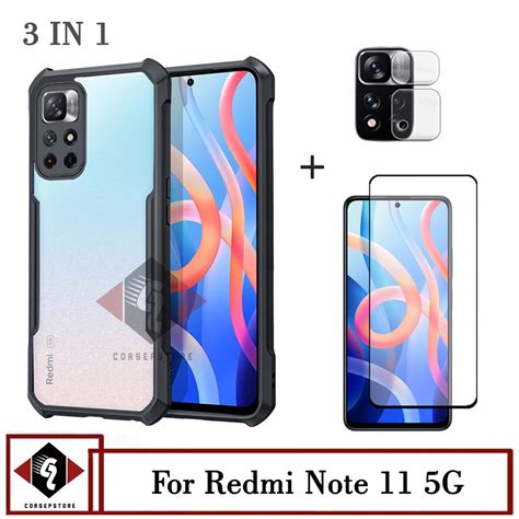 Jual Promo Paket 3 In 1 Case Transparan Redmi Note 11 5g Free Tempered