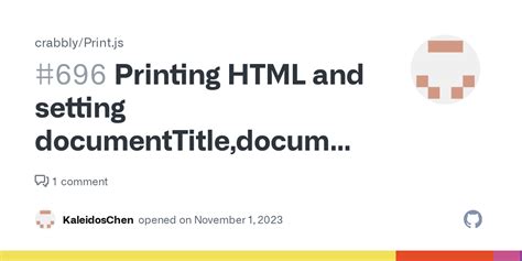 Printing HTML And Setting DocumentTitle DocumentTitle Is Not Worked Issue Crabbly
