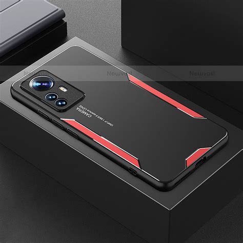 Luxury Aluminum Metal Back Cover And Silicone Frame Case For Xiaomi Mi Pro G Red