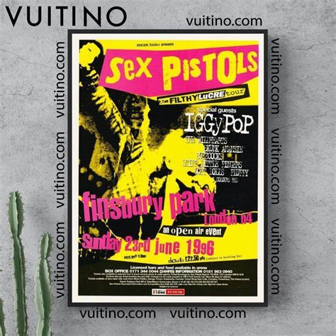 Sex Pistols London Finsbury Park 1996 Vertical Poster No Frame