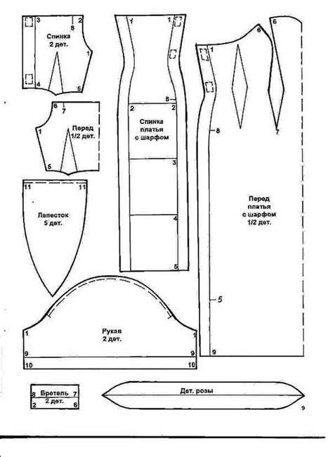 выкройки для Барби в 2023 г Выкройки Барби Образцы кукольных платьев