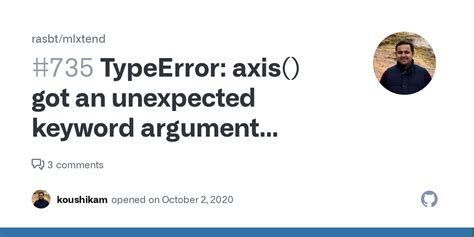 typeerror axis got an unexpected keyword argument y min · issue