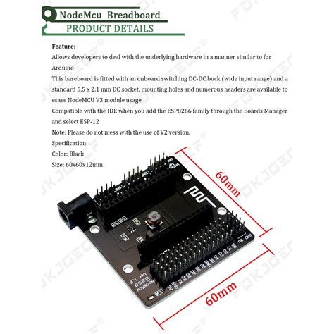 Nodo Mcu Kit De Desarrollo V3 Ch340 Nodemcu Motor Shield Wifi Esp8266