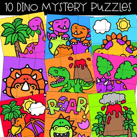 Dinosaur Numbers To 20 Worksheets Mystery Puzzles Dinosaur Number