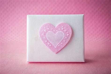 Romantic Pastel Pink And White Heart Canvas Print Perfect Valentines Day Wedding Or Anniversary