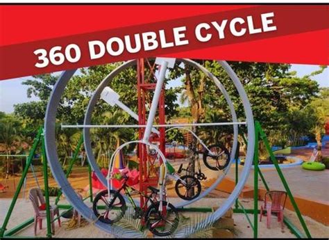 Round Blue 360 Double Cycle Capacity 100 L For Amusement Park At