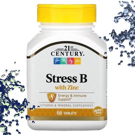 21st Century Stress B with Zinc (Вітамін В + Цинк) 66 таблеток: продаж ...