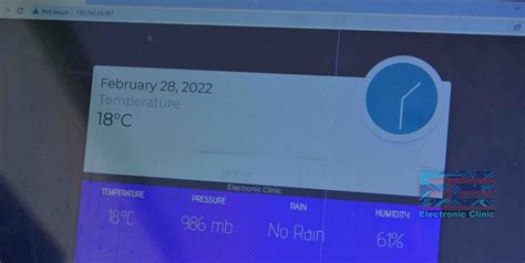 Esp8266 Webserver Weather Station With Temperature Pressure And Rain Detection