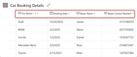 how to get collection column names in power apps [from 3 different
