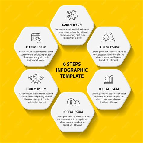 Premium Vector 6 Steps Infographic Flowchart Design Template