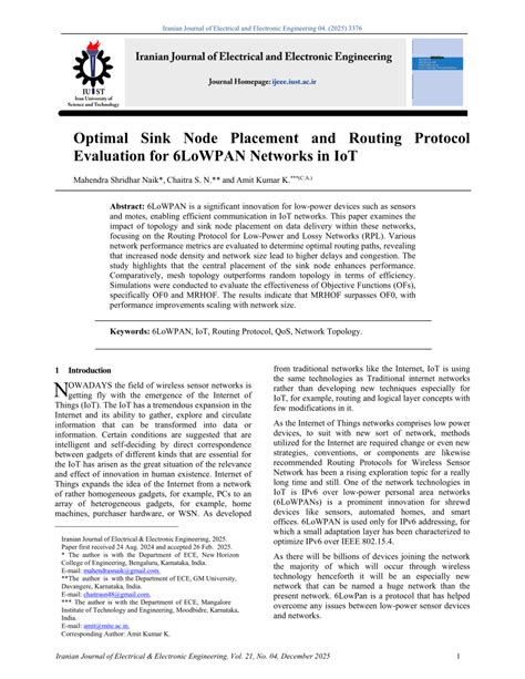 Pdf Optimal Sink Node Placement And Routing Protocol Evaluation For